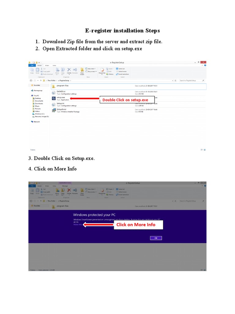 E-Register Installation Steps | PDF | Icon (Computing) | Computer File