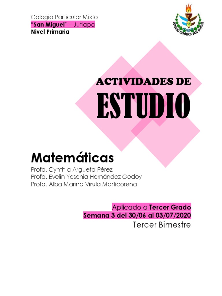 C-GUÍA DE ESTUDIOS 3ro - Primaria | PDF | eucaristía | División ...
