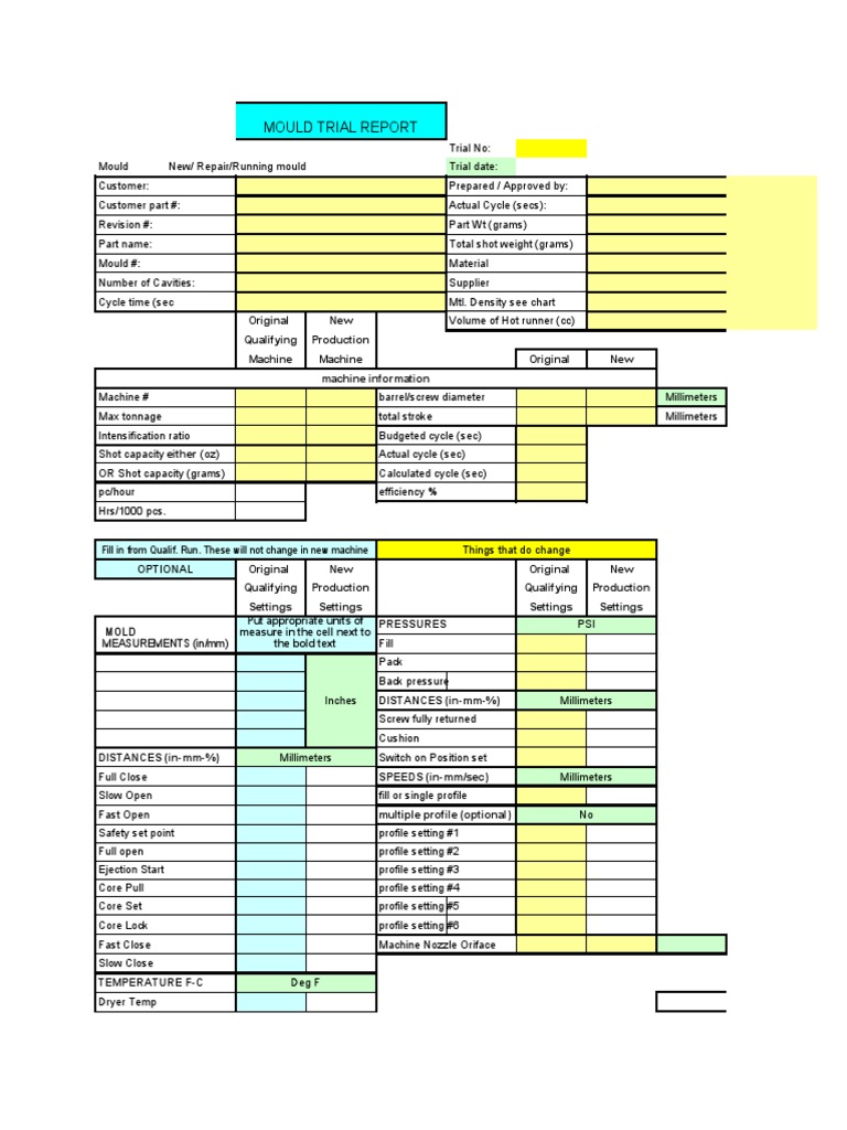 Mould Trial Report | PDF | Applied And Interdisciplinary Physics ...