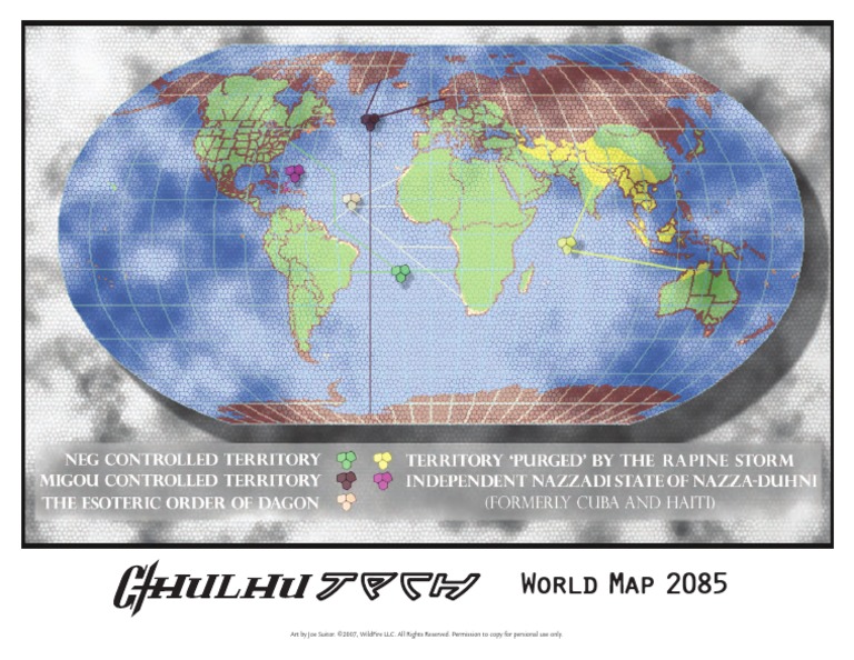 Cthulhutech World Map 2085 PDF | PDF