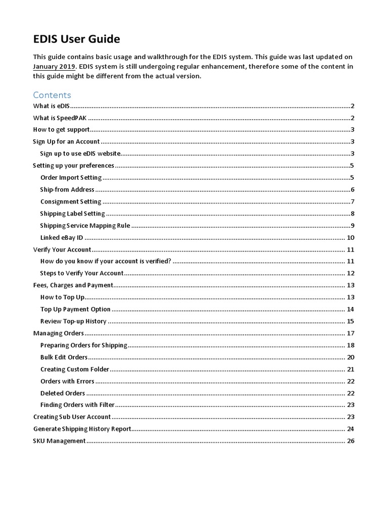 EDIS User Guide | PDF | E Bay | Electronic Data Interchange
