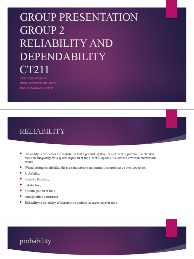 Reliability and Dependability | PDF | Reliability Engineering | Analysis