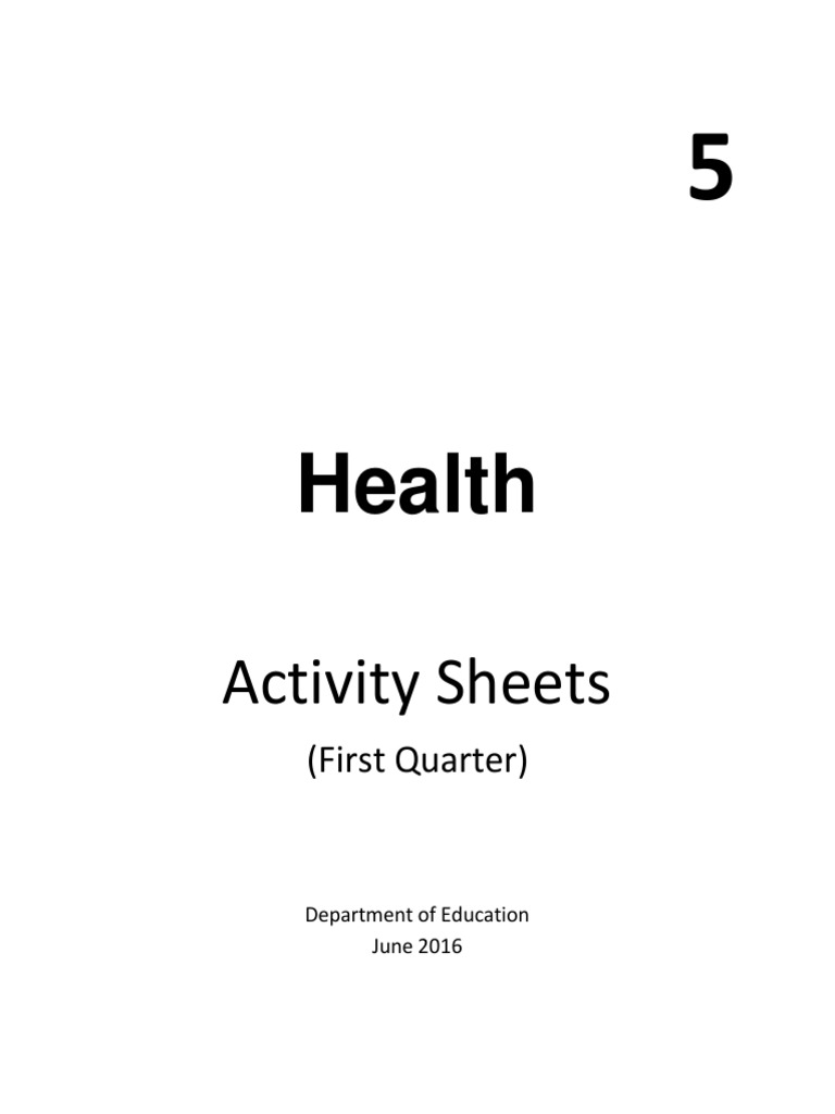 Health 5 Activity Sheets v1.0 PDF | PDF