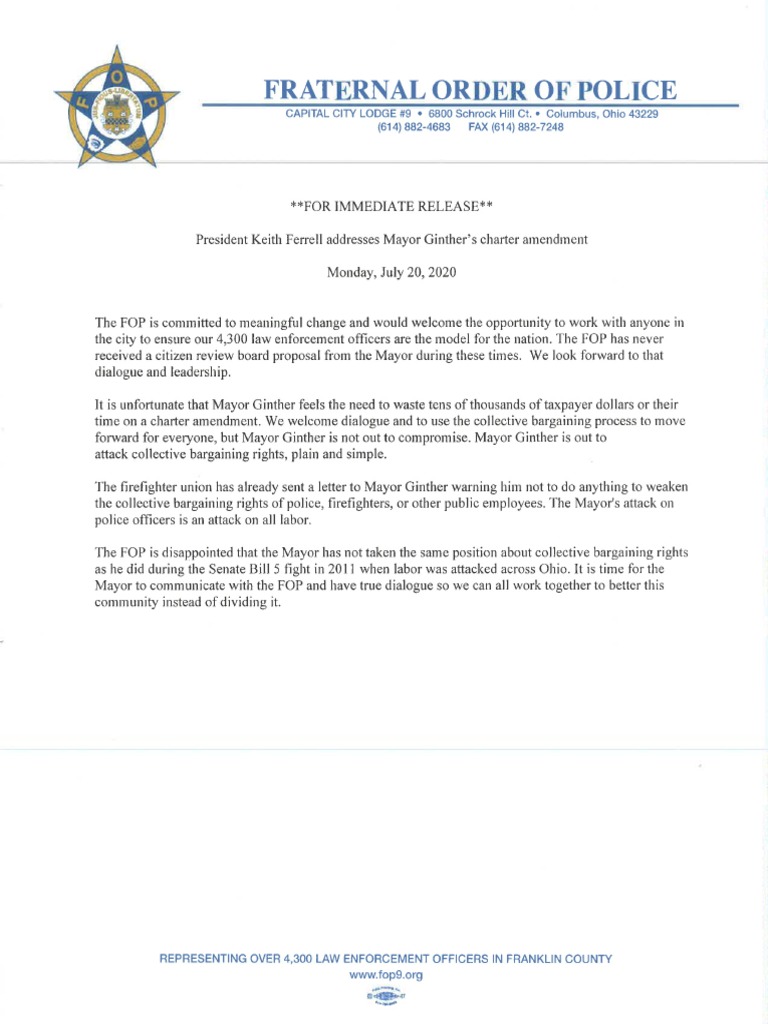 FOP Statement | PDF