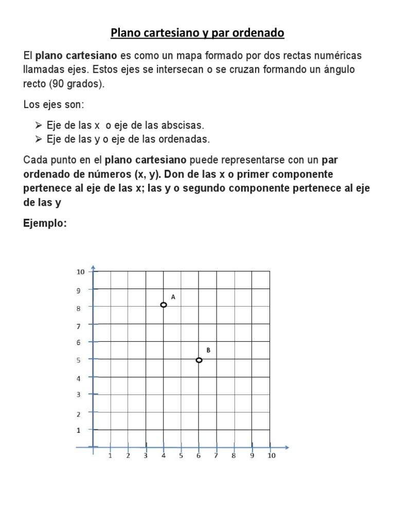 Plano Cartesiano y Par Ordenado 6 | PDF