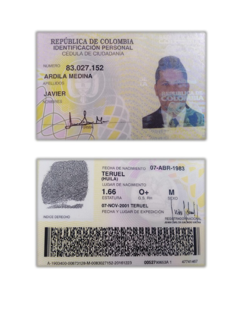 CEDULA Javier Ardila | PDF