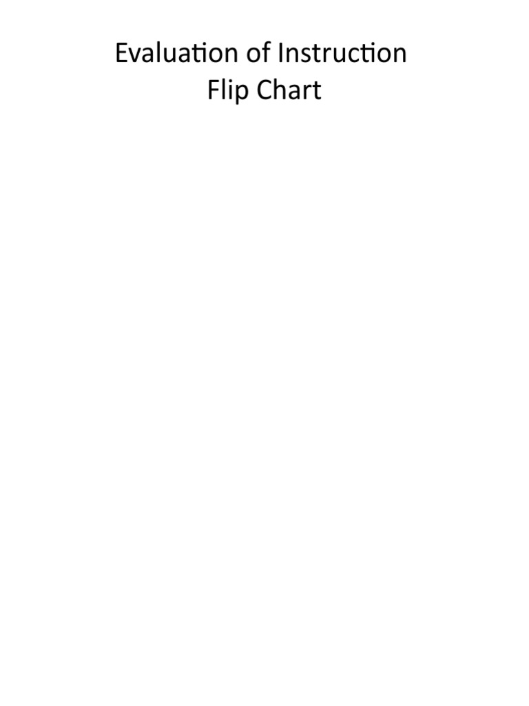 Eval of Instruction Flipchart Csmith Edl278 Smaller Font | PDF | Lesson ...