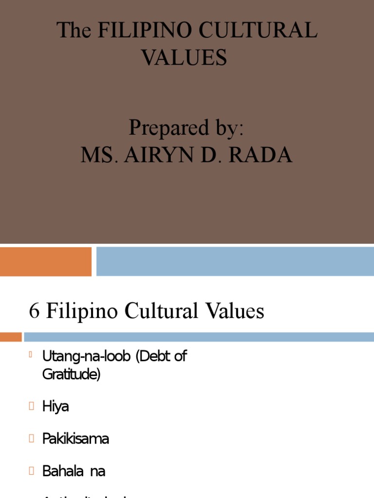 Some Filipino Cultural Values | PDF