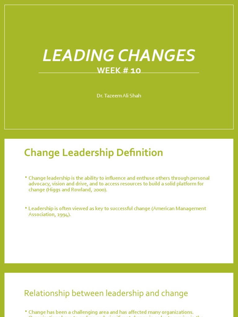 Leading Change | Download Free PDF | Change Management | Leadership