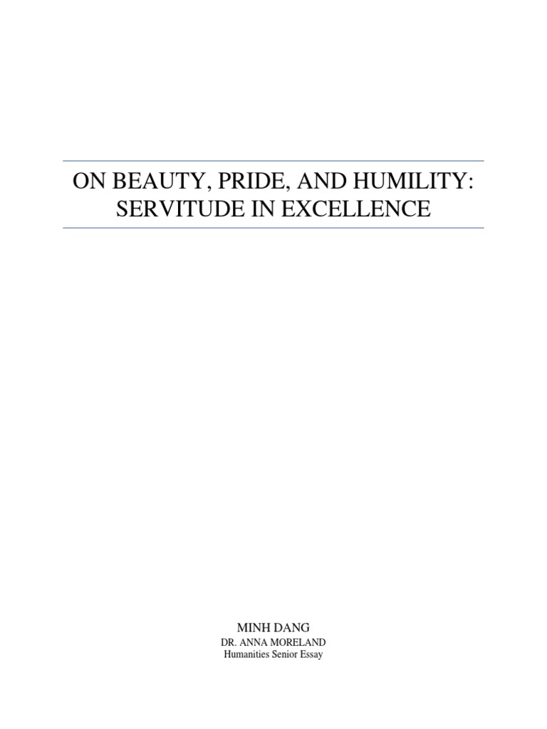 ON Pride, Beauty, and Humility | PDF