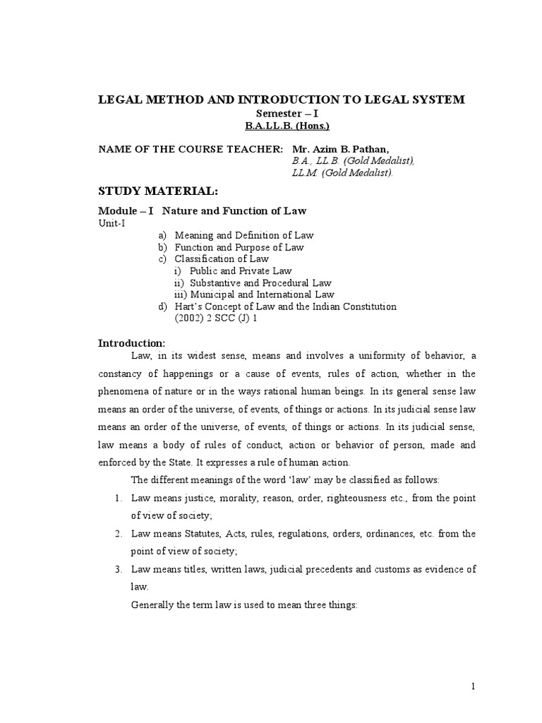 Study Material For Legal Method | PDF | Statutory Interpretation ...