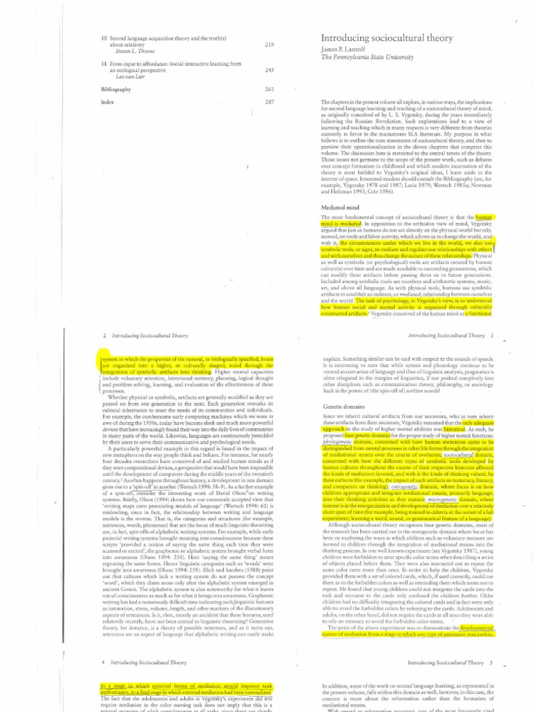 LANTOLF - 2000 - Introducing Sociocultural Theory - Compressed | PDF ...