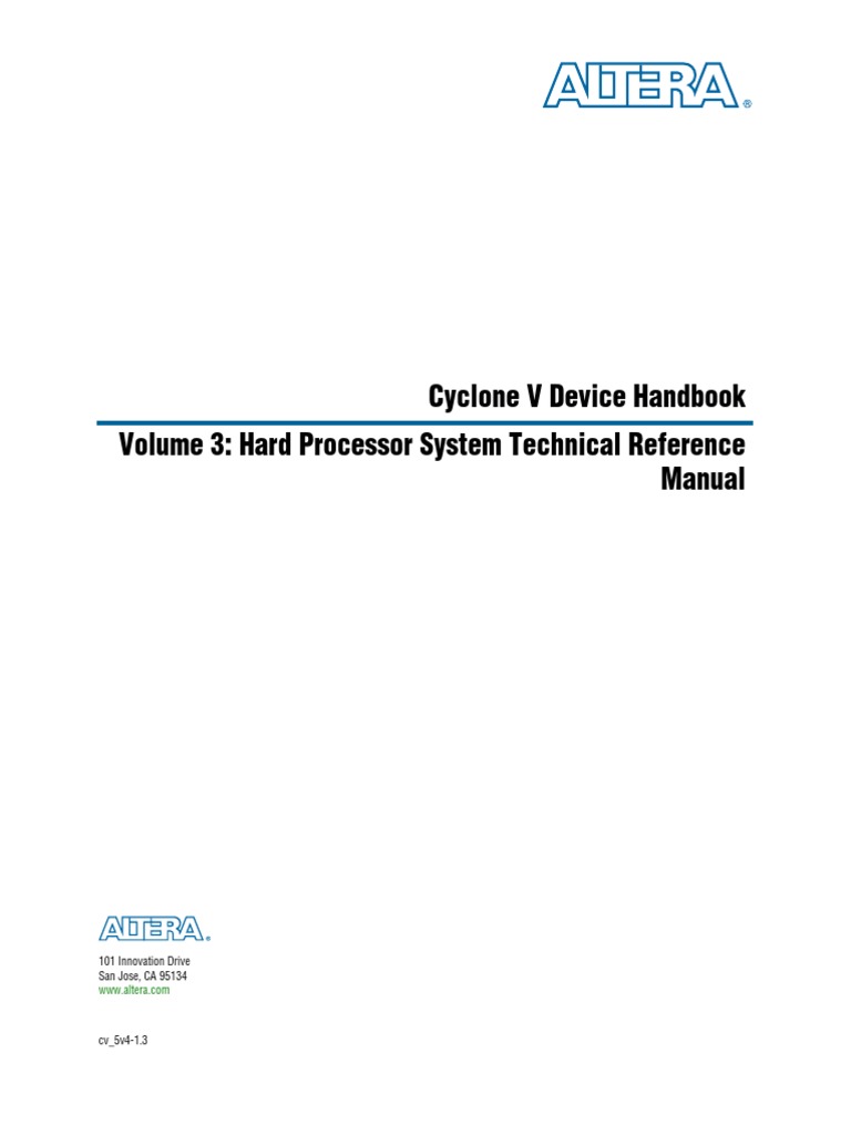 Cyclone V Device Handbook Volume 3 Hard Processor System Technical ...
