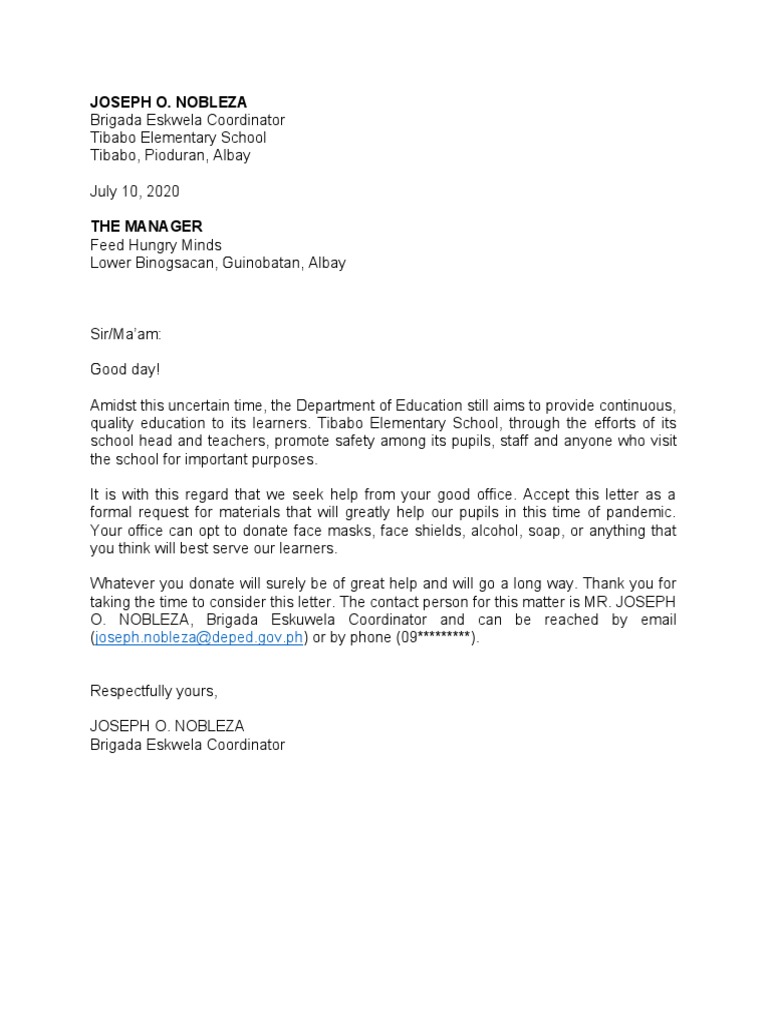 Letter of Request | PDF