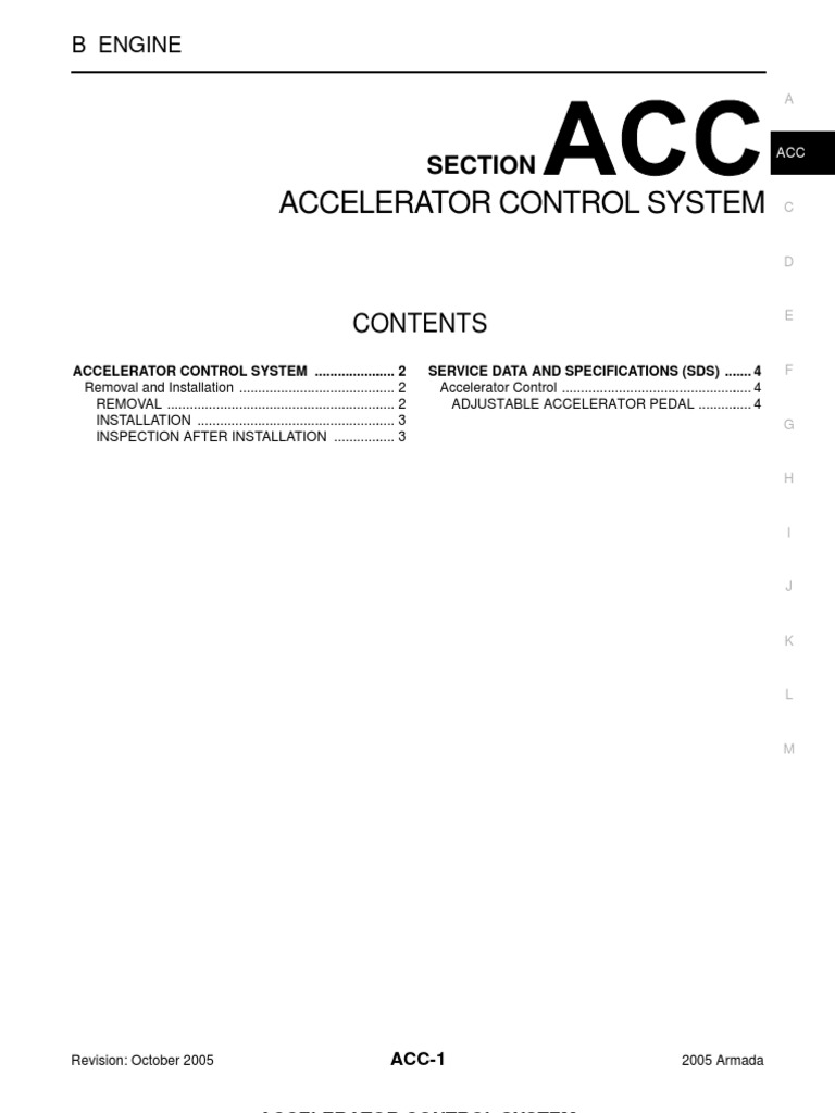Accelerator Control System: Section | PDF | Throttle | Vehicles