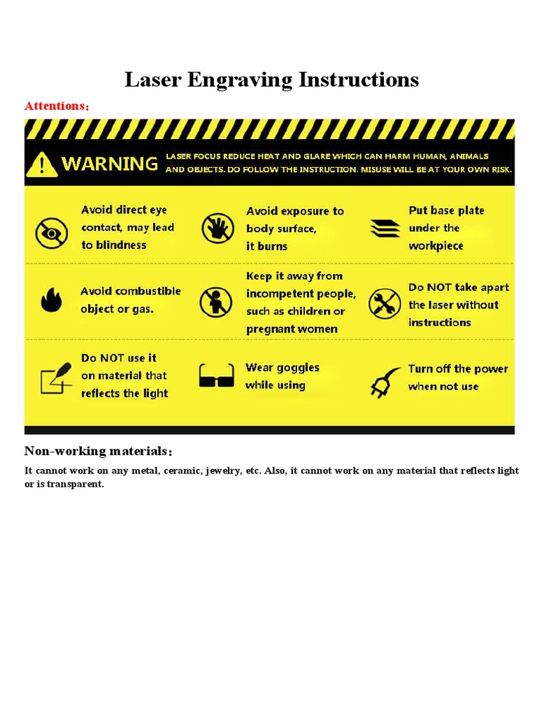 Laser Engraving Instructions-E | PDF