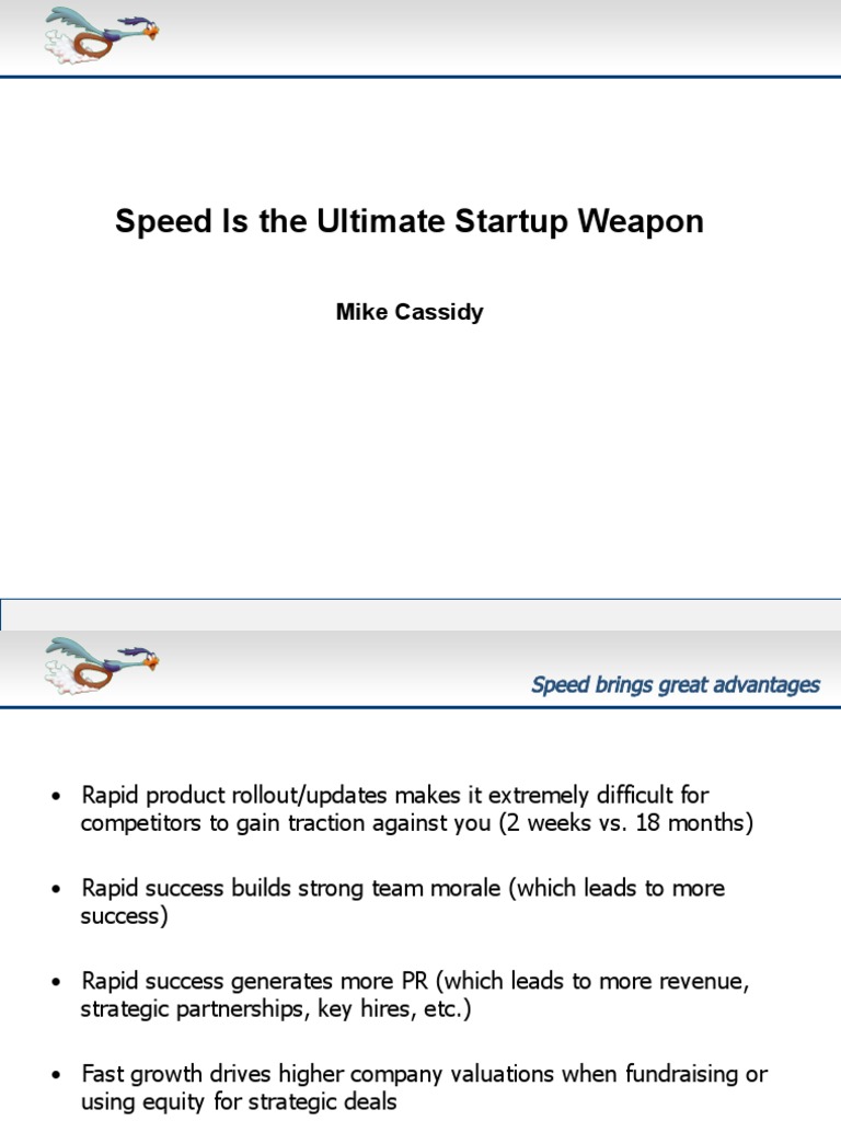 Speed Strategy - 2.0 | PDF | Startup Company | Small Business ...