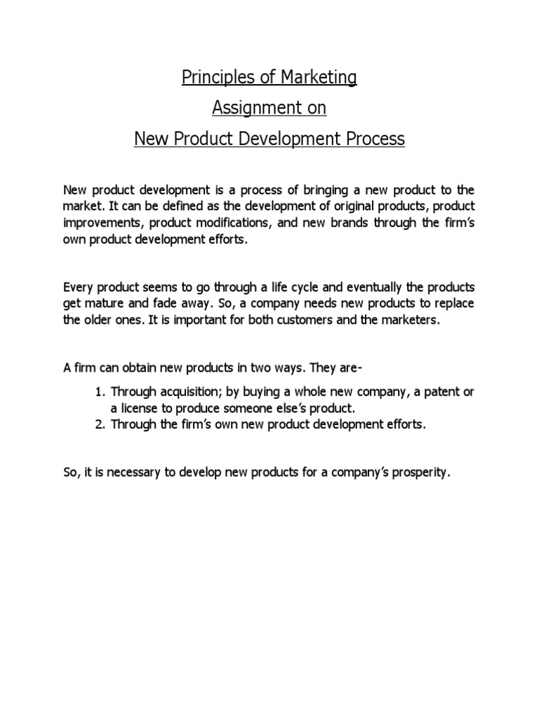 Marketing Assignment | PDF | Marketing Strategy | New Product Development