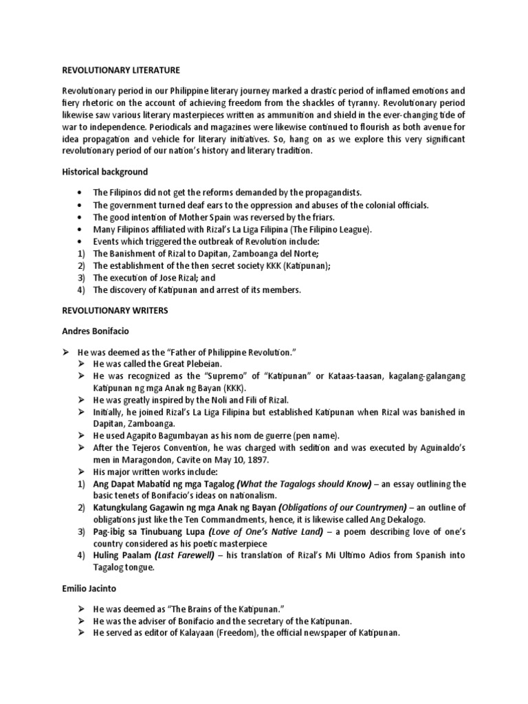 Revolutionary Literature | PDF | Philippines | Unrest