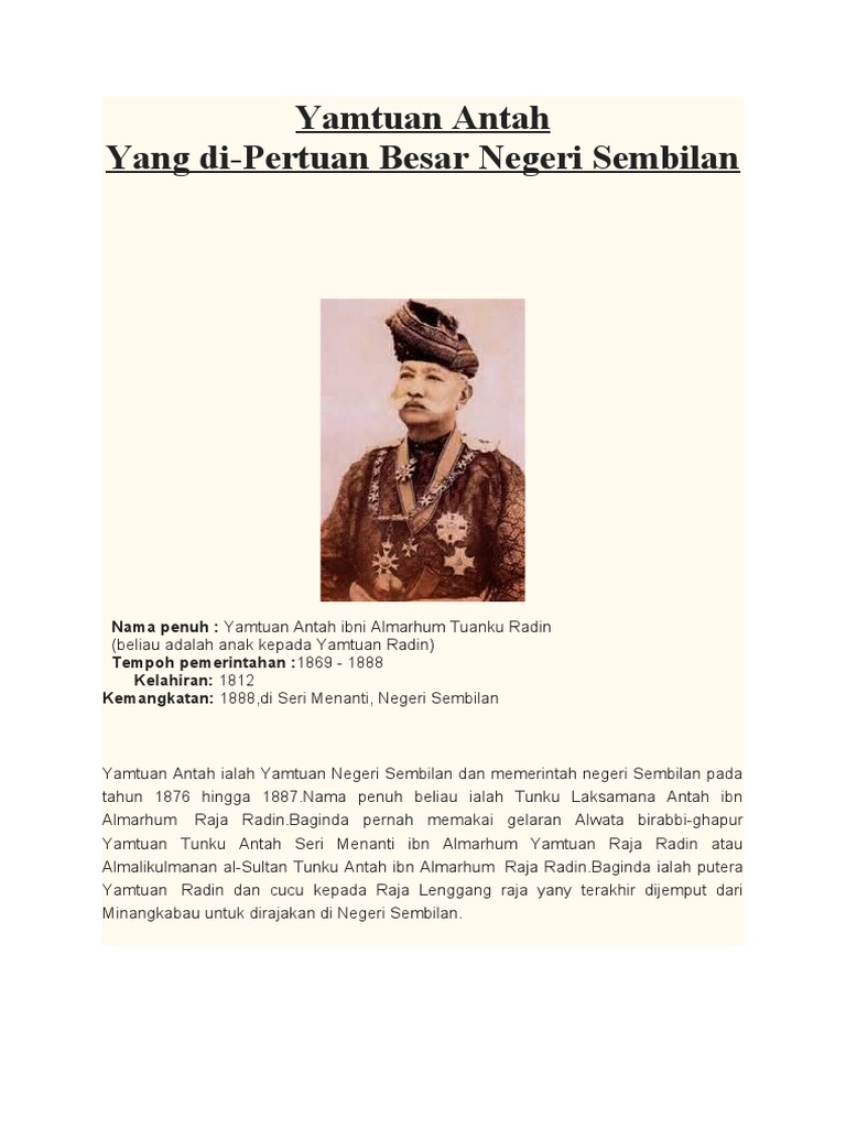 Yamtuan Antah | PDF