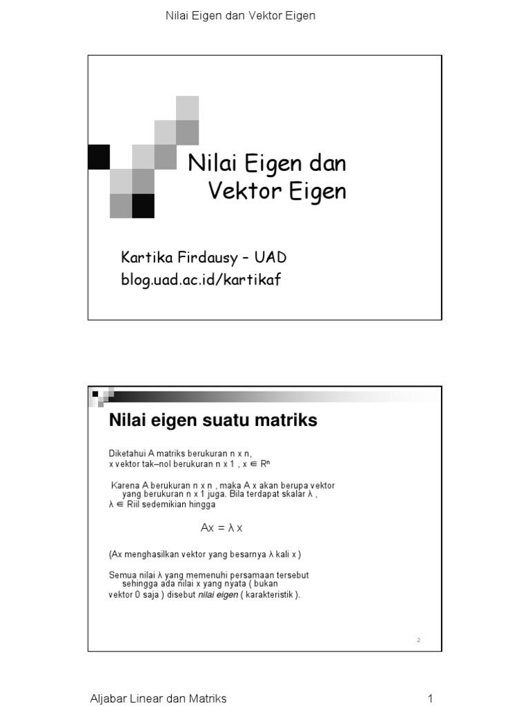 Nilai Eigen dan Vektor Eigen | PDF