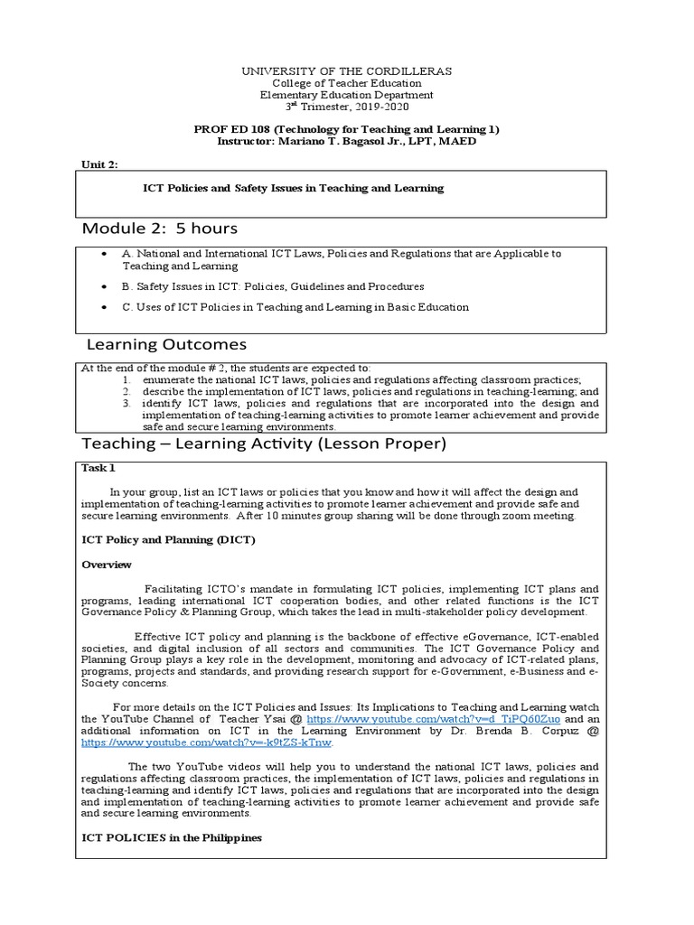 Module 2 Model 5as 2 | PDF | Educational Technology | E Government