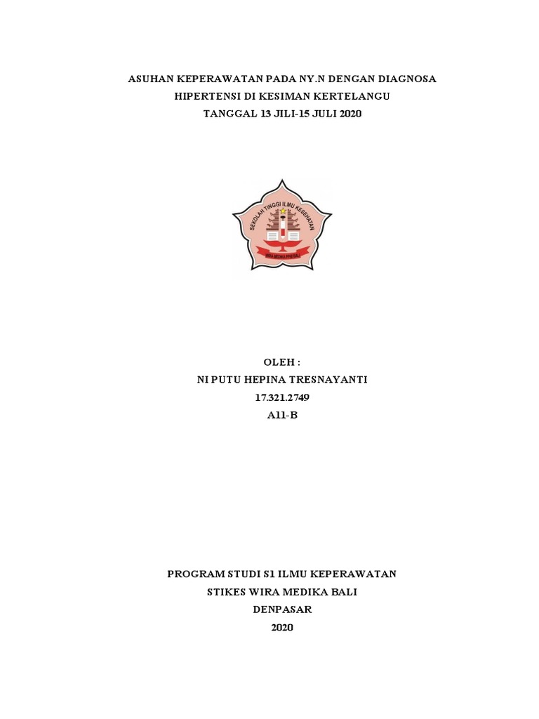 Rev ASKEP - KOMPLEMENTER - HIPERTENSI Hepina A11 | PDF