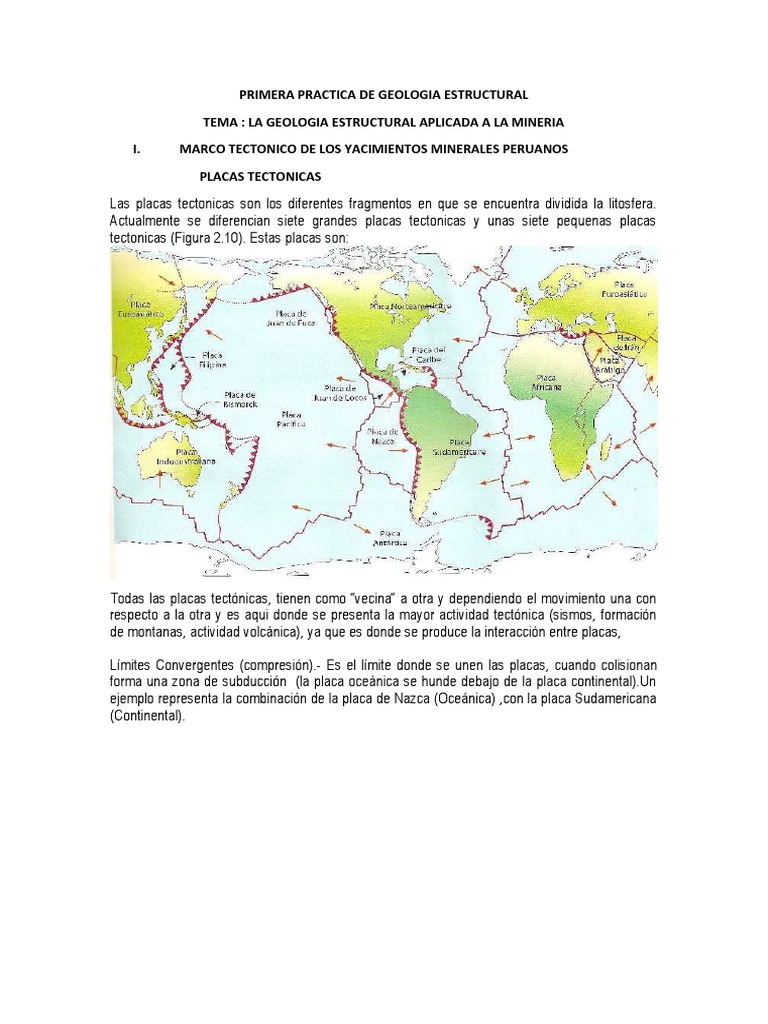Primera Practica de Geologia Estructural | PDF | Placas tectónicas ...