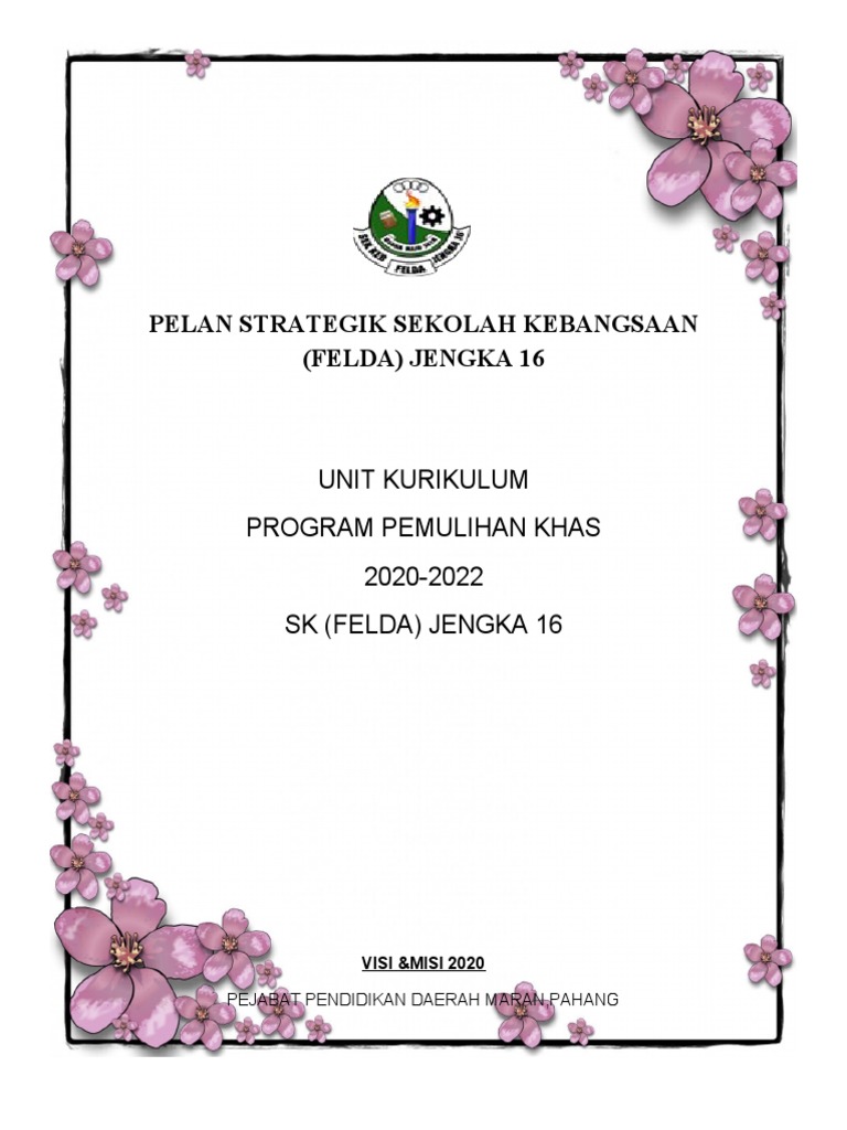 PELAN STRATEGIK Program Pemulihan Khas 2020 | PDF