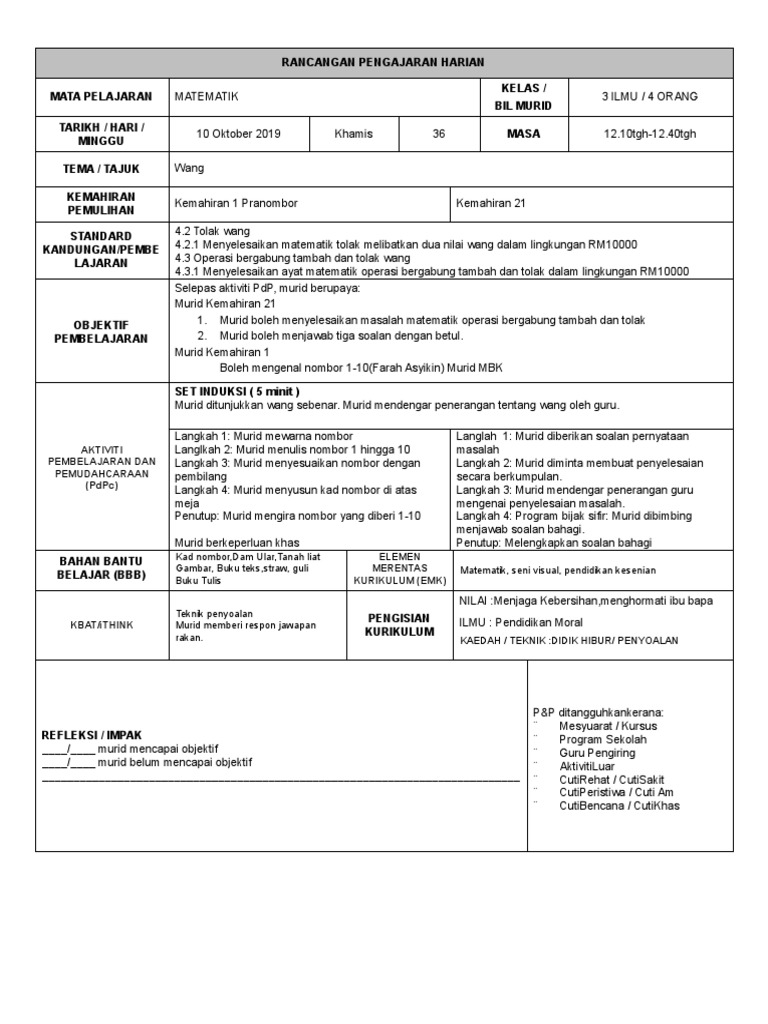 RPH 2019 10 Okt 2019 TH 3 MT | PDF