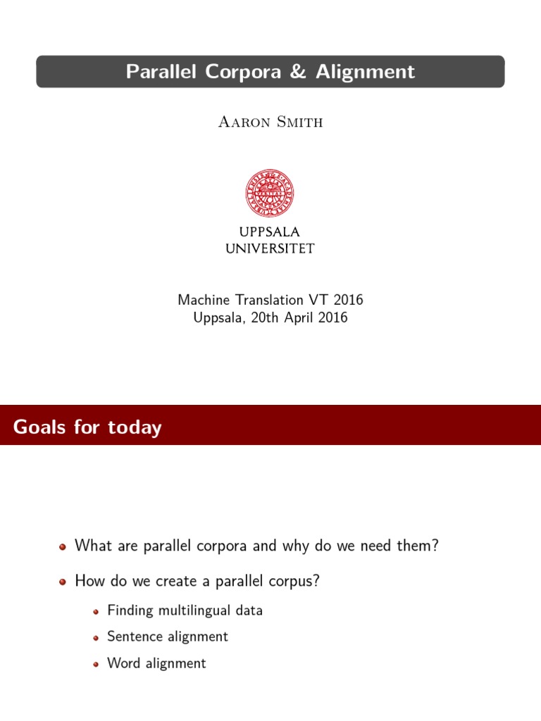 Parallel Corpora for Translators | PDF | Dynamic Programming | Applied ...