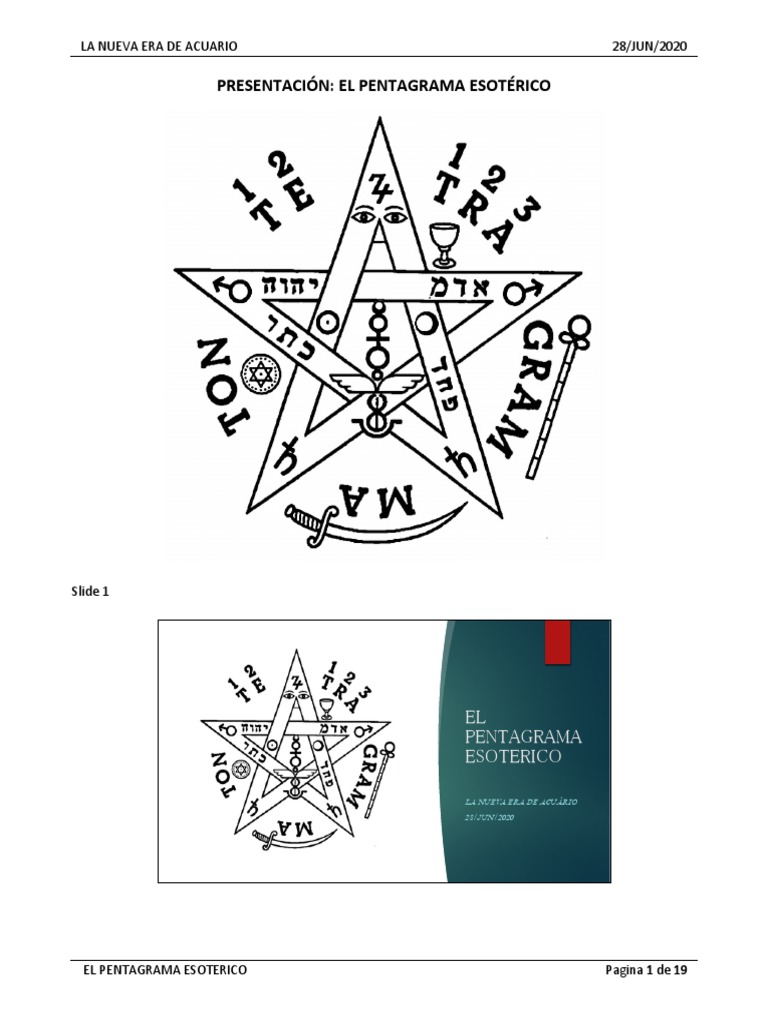 Significado del Pentagrama Esotérico | PDF | Planetas | Los símbolos