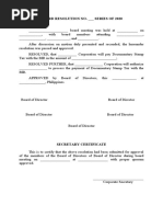 Board Resolution No 2022-XXX BIR Authorized Representative | PDF