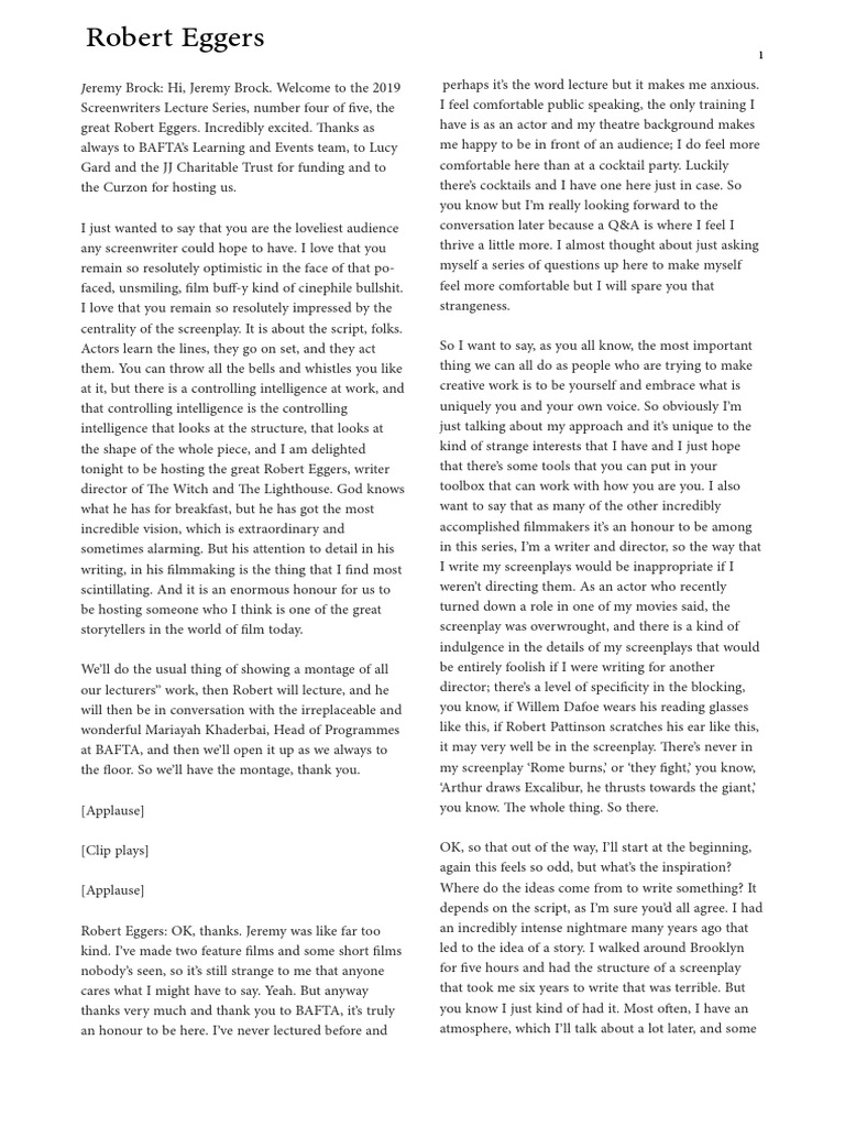 Jeremy Brock: Hi, Jeremy Brock. Welcome To The 2019 | PDF | Ghosts ...