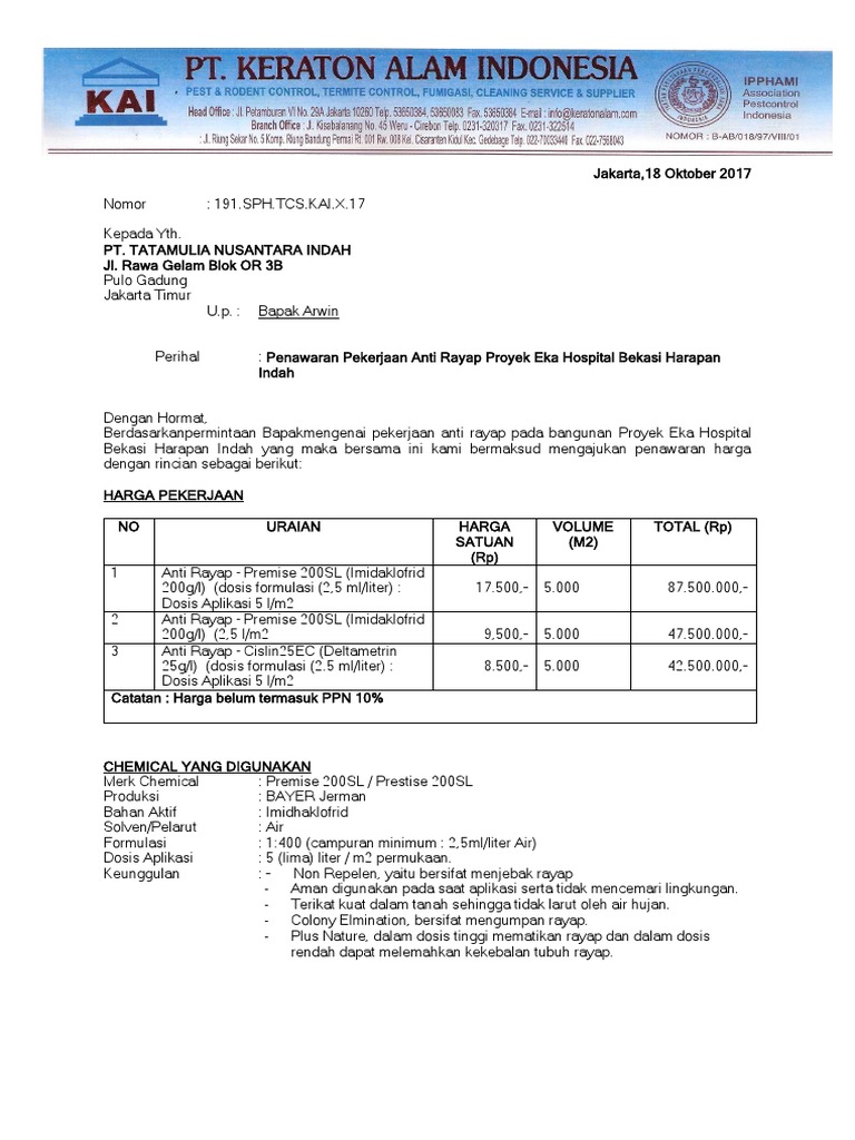 Contoh Penawaran Project | PDF