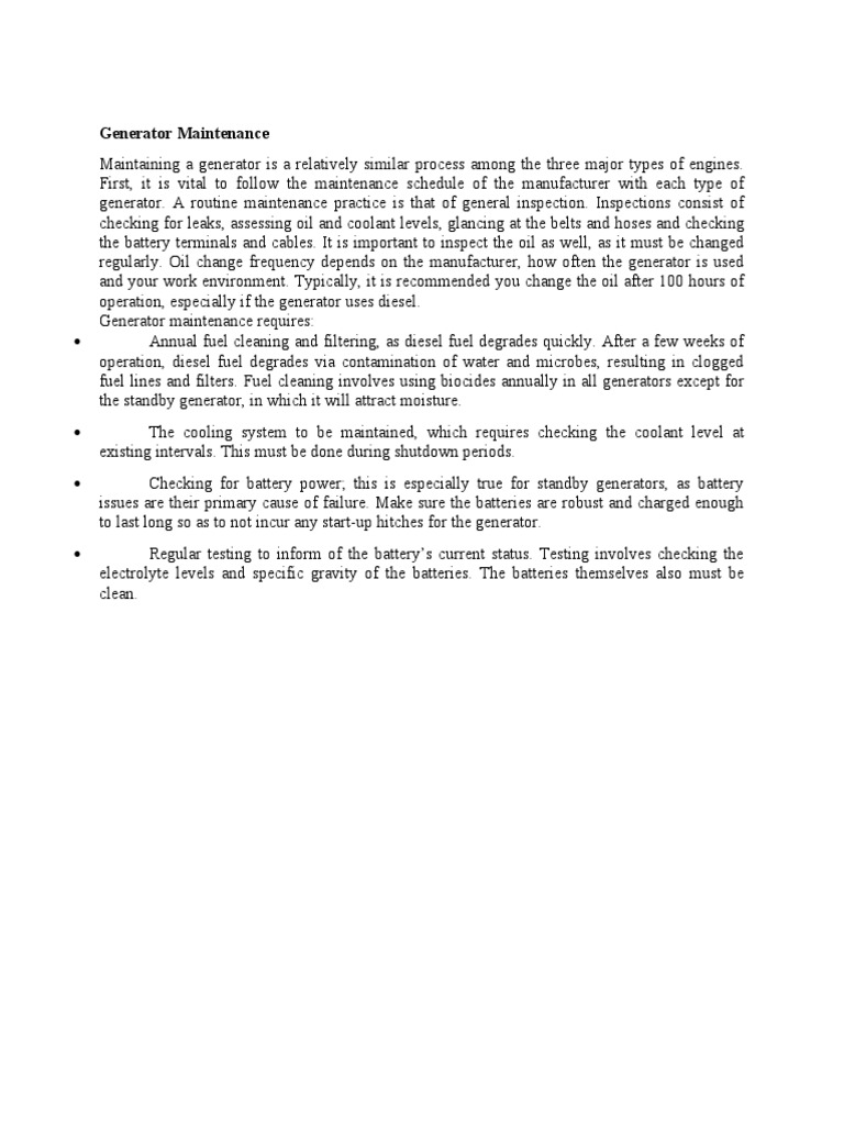 Gen Set | PDF