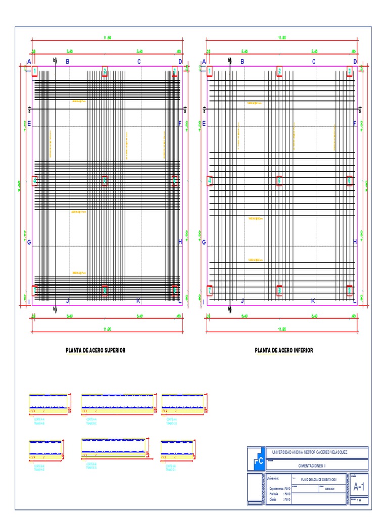 Plano de Losa de Cimentacion | PDF | Diseño arquitectonico | Arquitectura