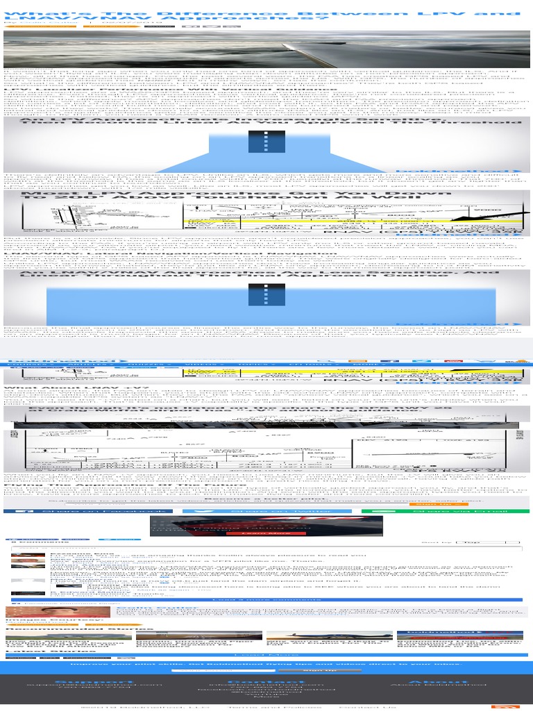 What's The Difference Between LPV and LNAV/VNAV Approaches?: Airline ...