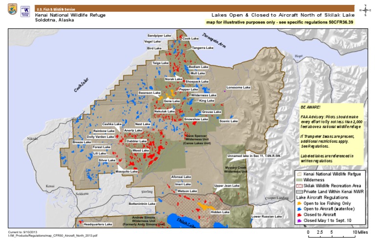 Map CFR50 Aircraft North 2013 | PDF | Environmental Conservation | Nature