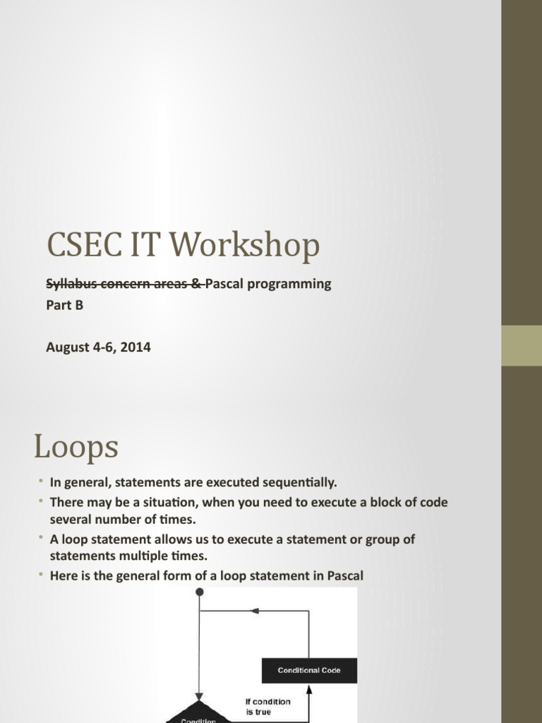 CSEC IT Workshop Part 2 - B | PDF | Array Data Structure | Computer ...
