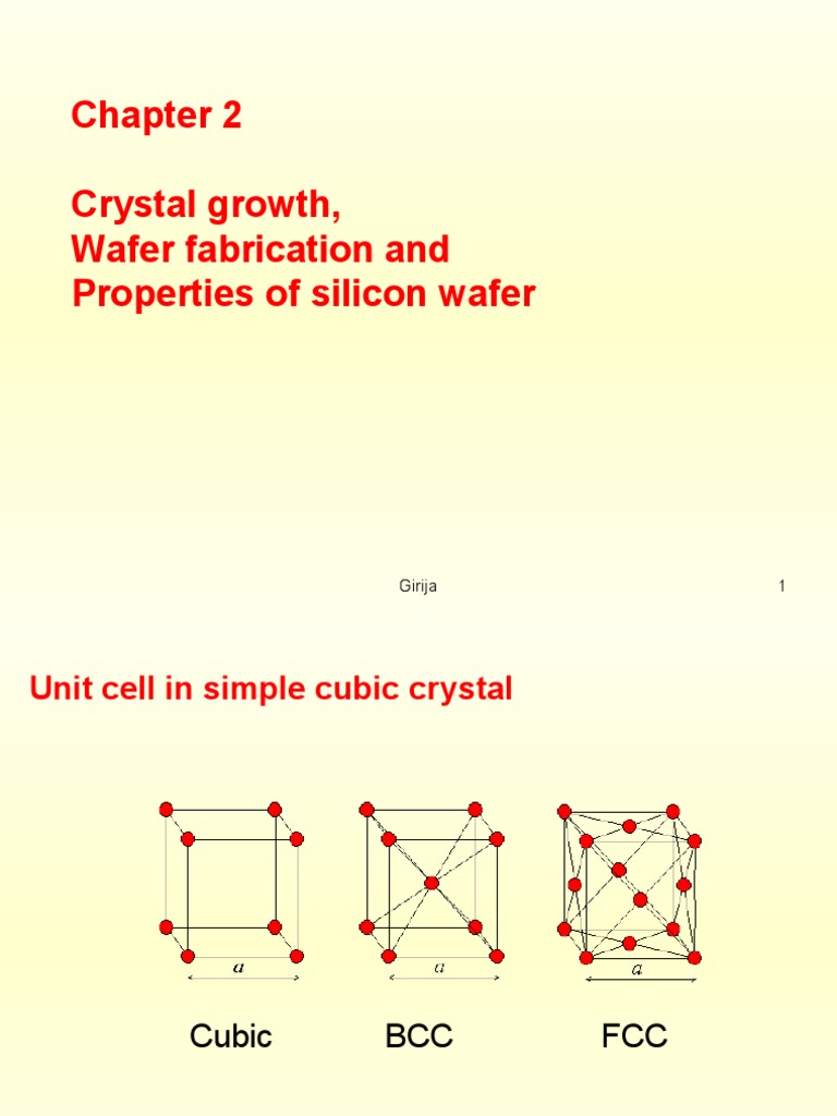 Crystal Growth, Wafer Fabrication and Properties of Silicon Wafer | PDF ...