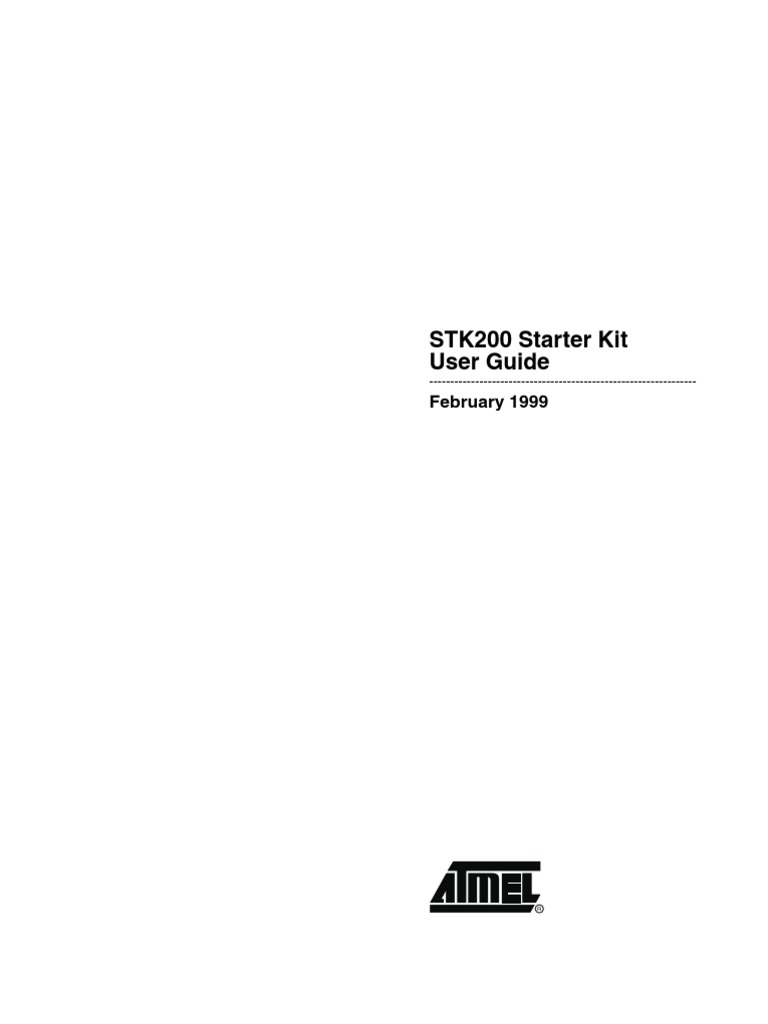 Stk200 User Guide Atmel | PDF | Electrical Connector | Computer Program