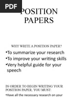 Position Paper Format | PDF | Memorandum | Argument