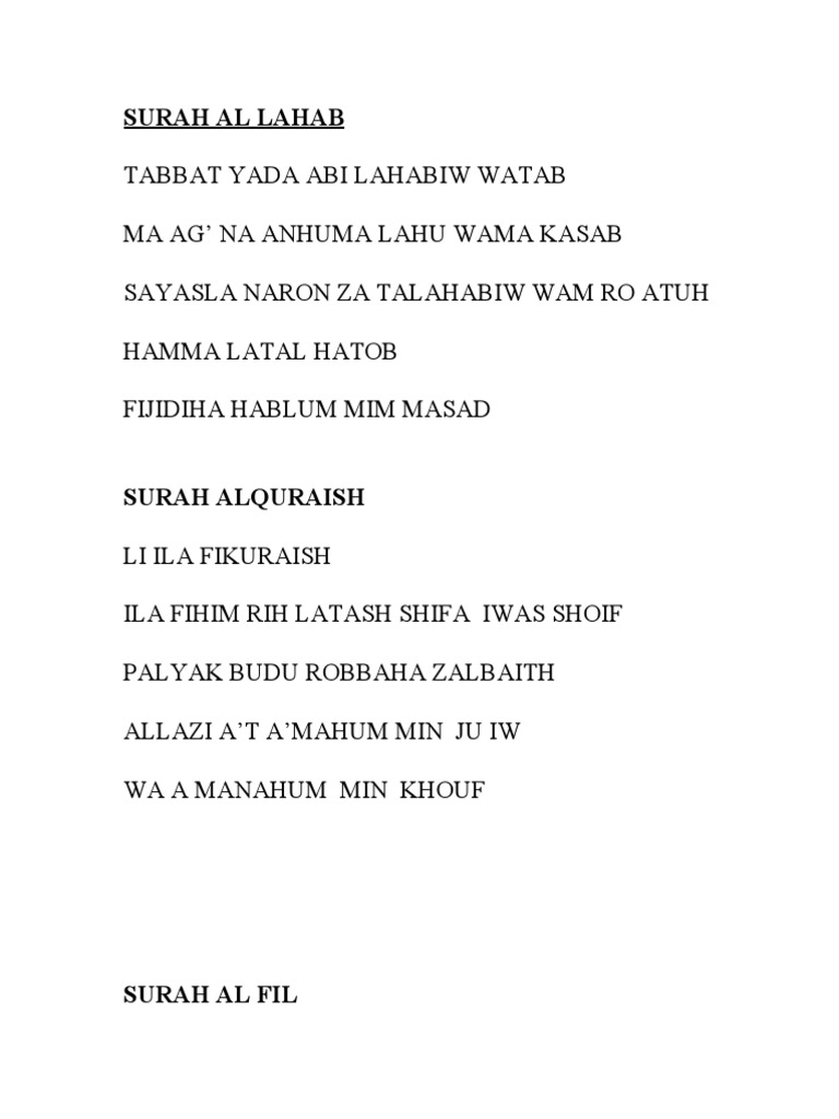 Tabbat Yada Abi Lahabiw Watab - Materi Soal