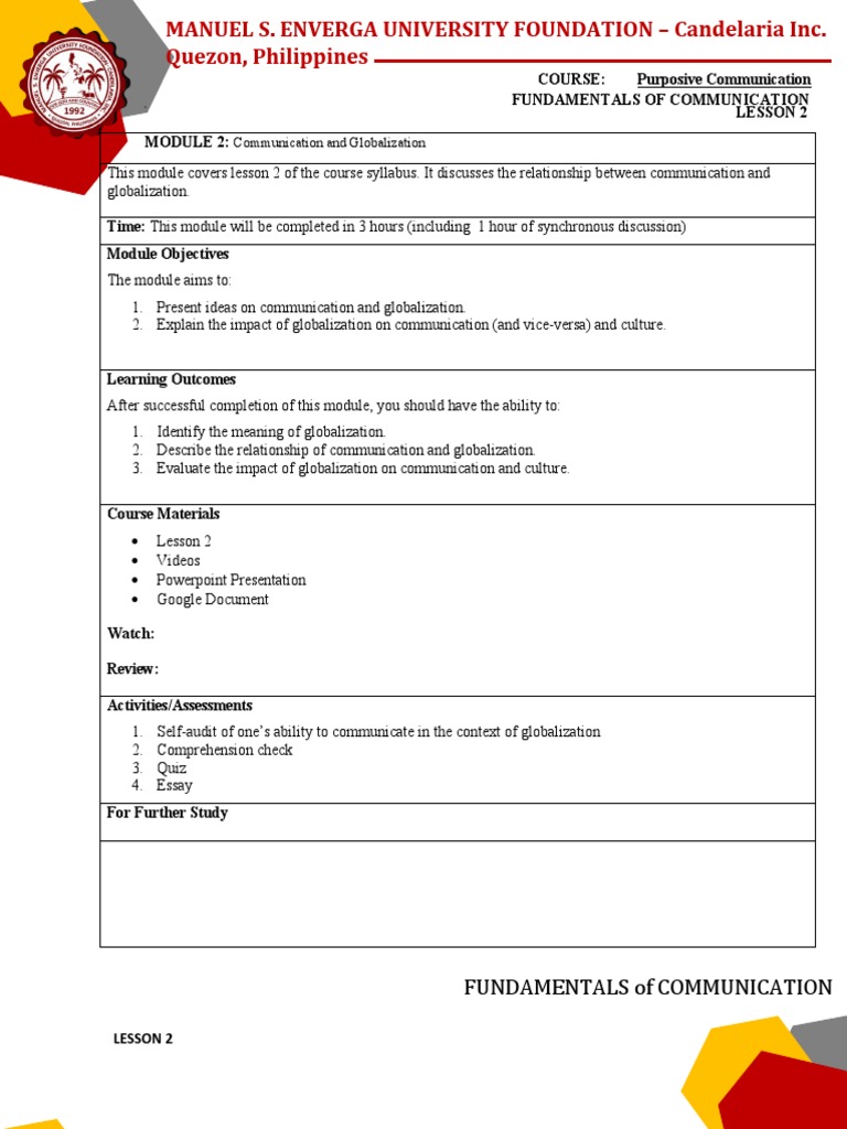 Communication and Globalization | PDF