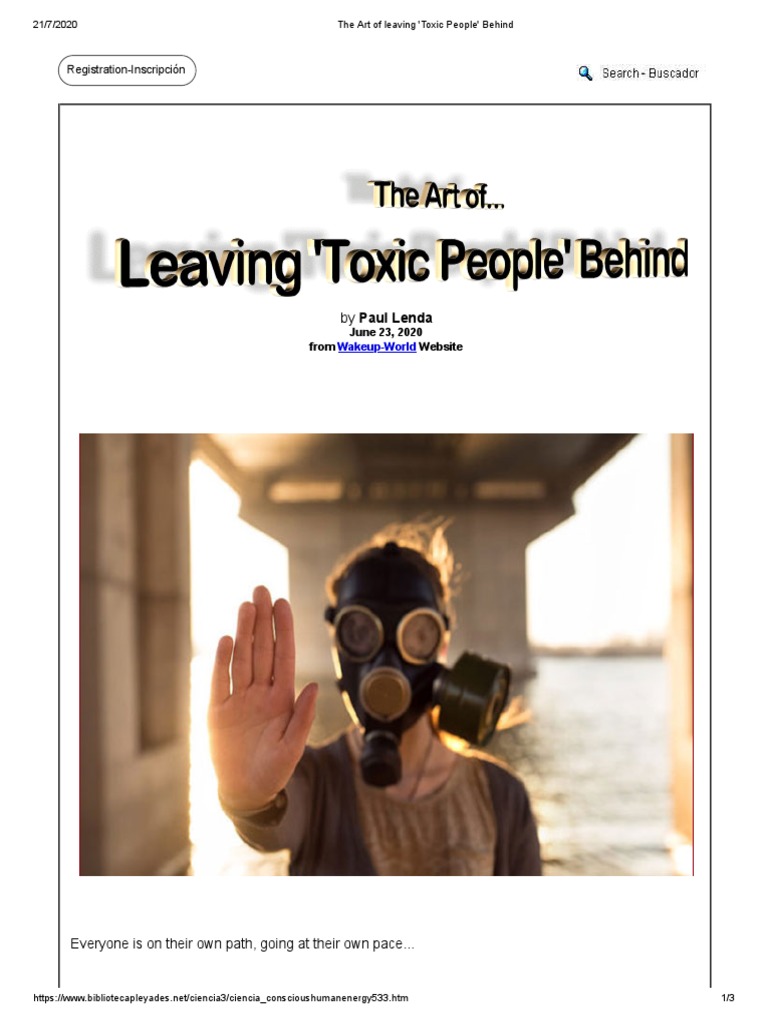 How to Leave Toxic People Behind in Your Life | PDF | Epistemology ...