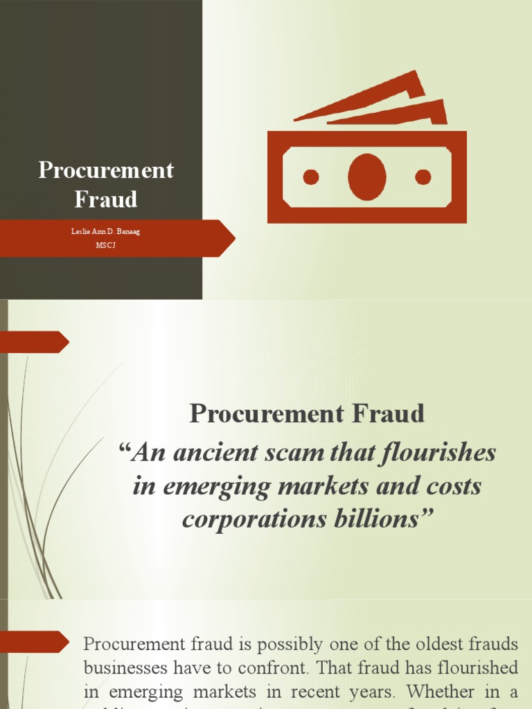Procurement Fraud: Leslie Ann D. Banaag MSCJ | Download Free PDF ...