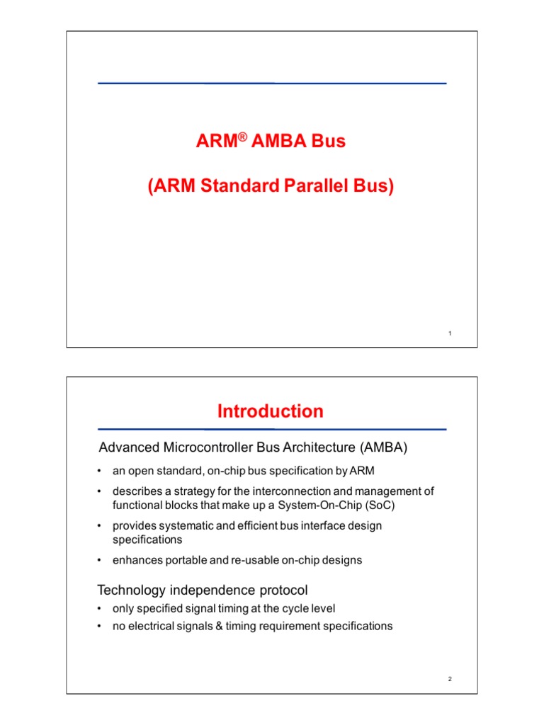 ARM AMBA&Bus (ARM&Standard&Parallel&Bus) | PDF | Computer Engineering ...