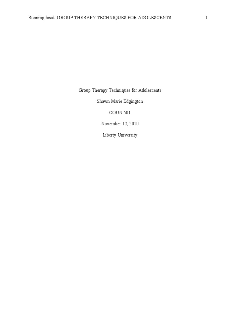 Final Draft Research Paper - A | Download Free PDF | Psychotherapy ...
