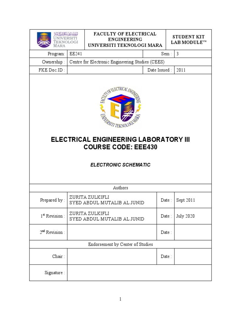 EL1 Electronic Schematic - Student Kit | Download Free PDF | Electronic Circuits | Electronics